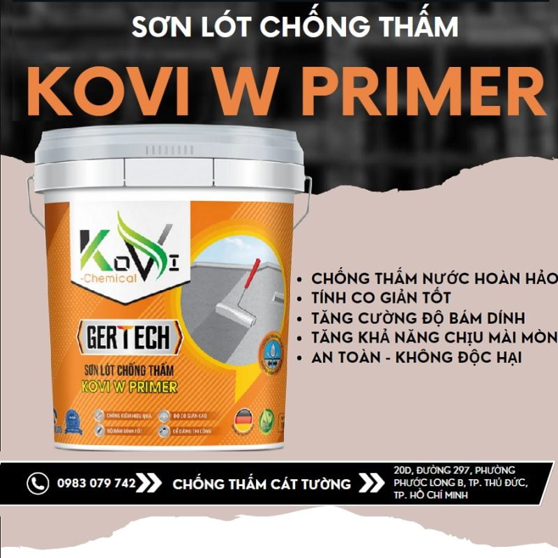 Sơn lót chống thấm Kovi W Primer - chống thấm tường ngoài nhà