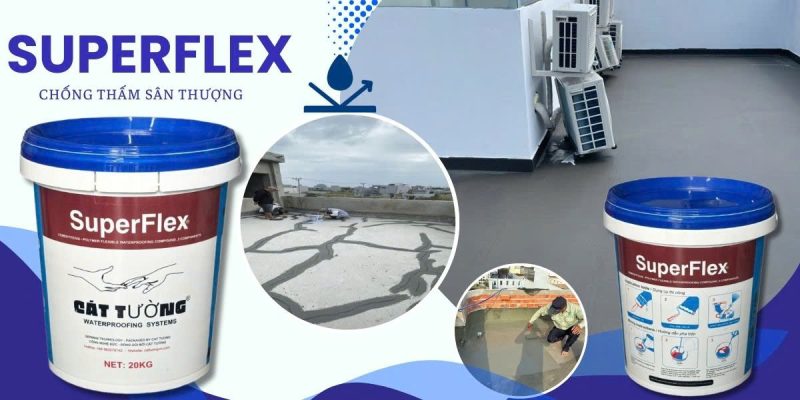 SuperFlex Chống Thấm Gốc Xi Măng Polymer 2 Thành Phần